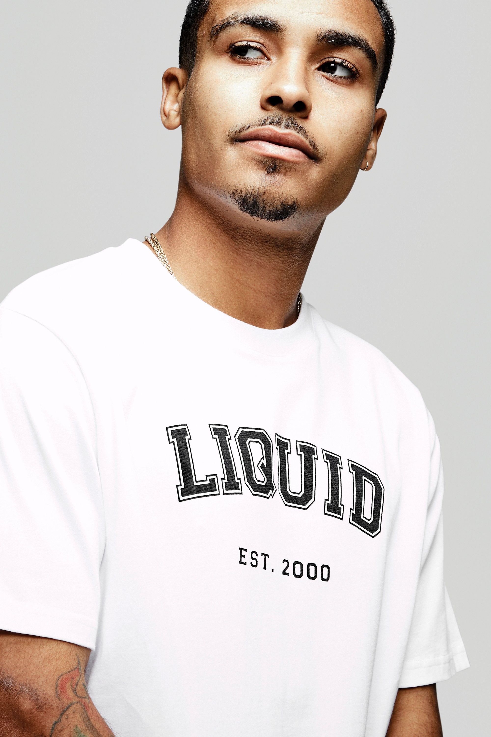 LIQUID VARSITY FONT SHORT SLEEVE TEE - WHITE – Team Liquid Europe